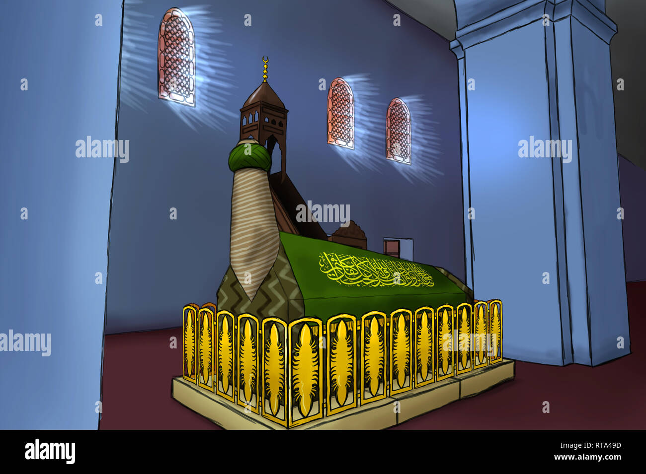 Inside view from middle eastern building Stock Photo - Alamy