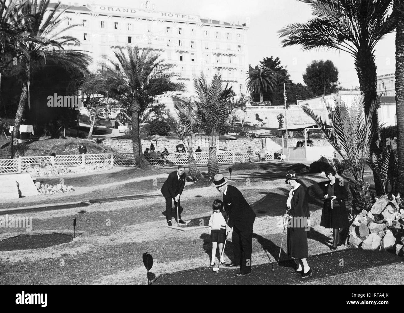 italy, sanremo, miniature golf, 1920 Stock Photo - Alamy