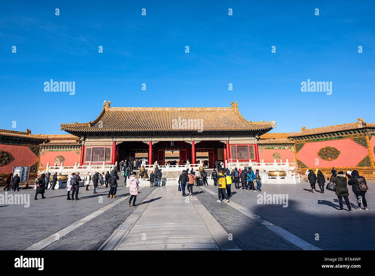 Beijing, China - December 28, 2018: Tourists visit Forbidden City Stock ...
