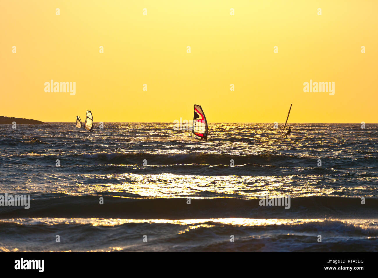Windsurf. Prasonisi, Southern Coast, Rhodes Island, The Dodecanese ...