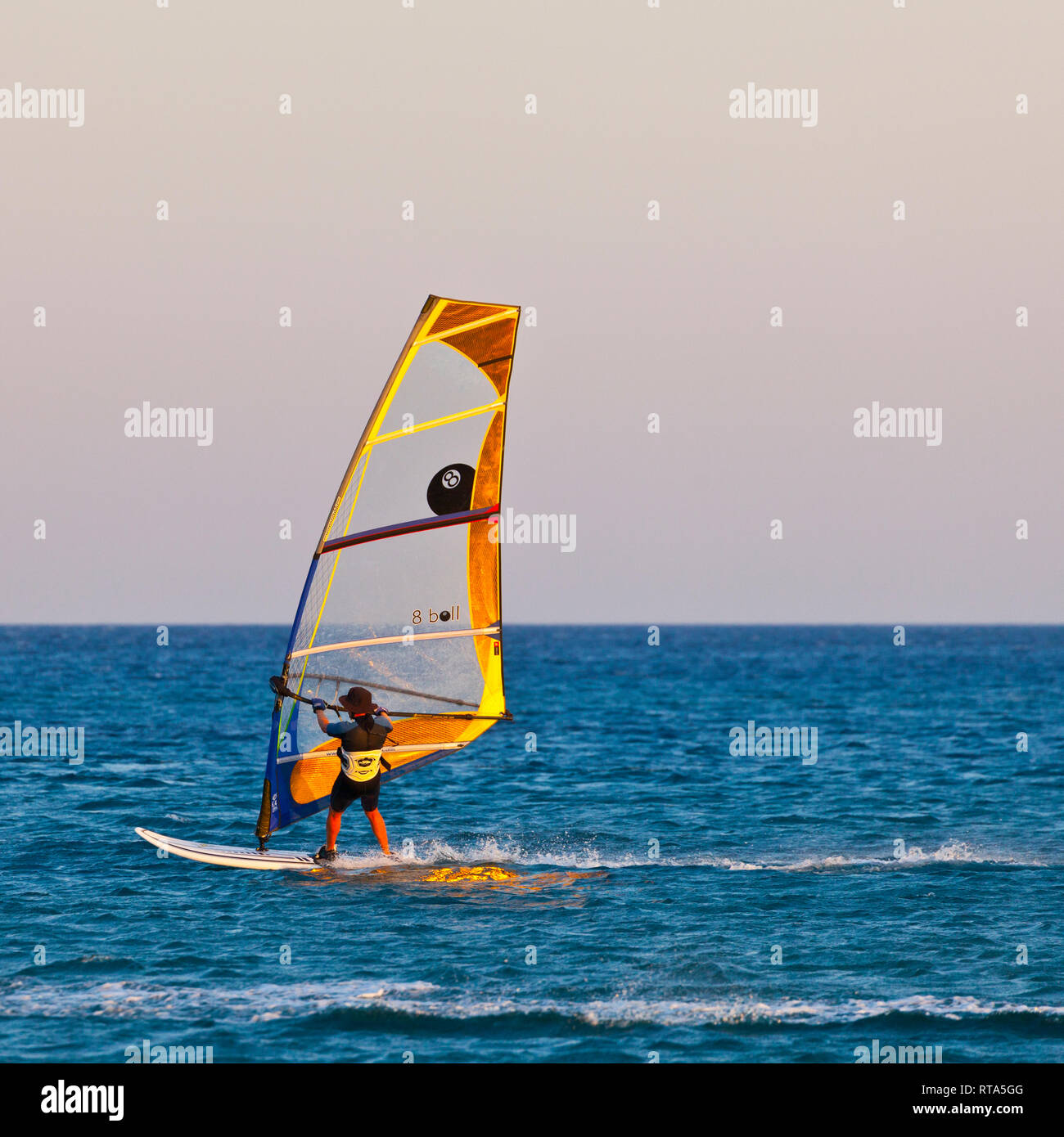 Windsurf. Prasonisi, Southern Coast, Rhodes Island, The Dodecanese ...