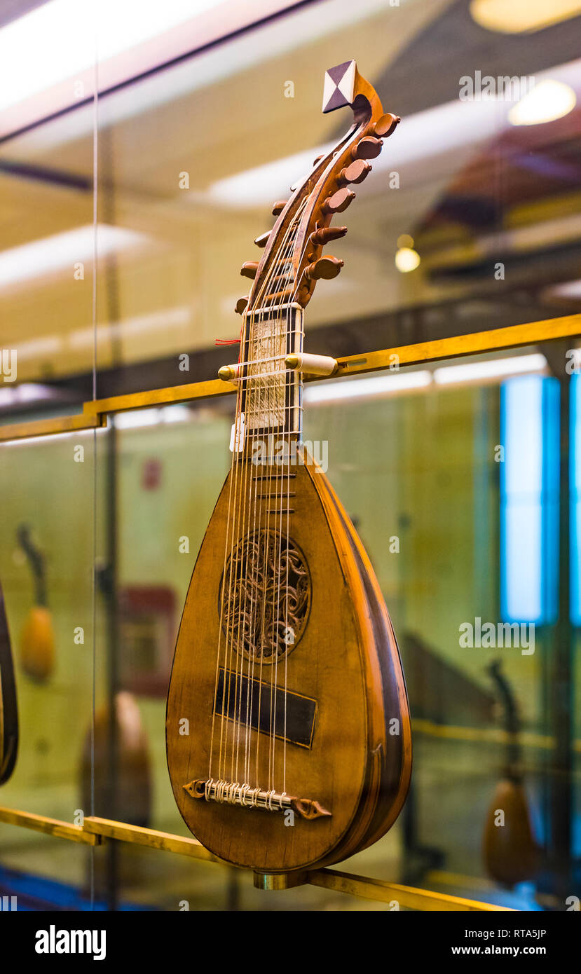 6 JUNE 2018, MILAN, ITALY: Exhibition of musical instruments of Milan ...