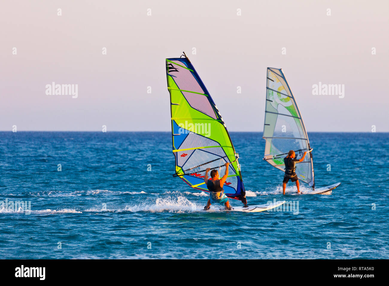 Windsurf. Prasonisi, Southern Coast, Rhodes Island, The Dodecanese ...