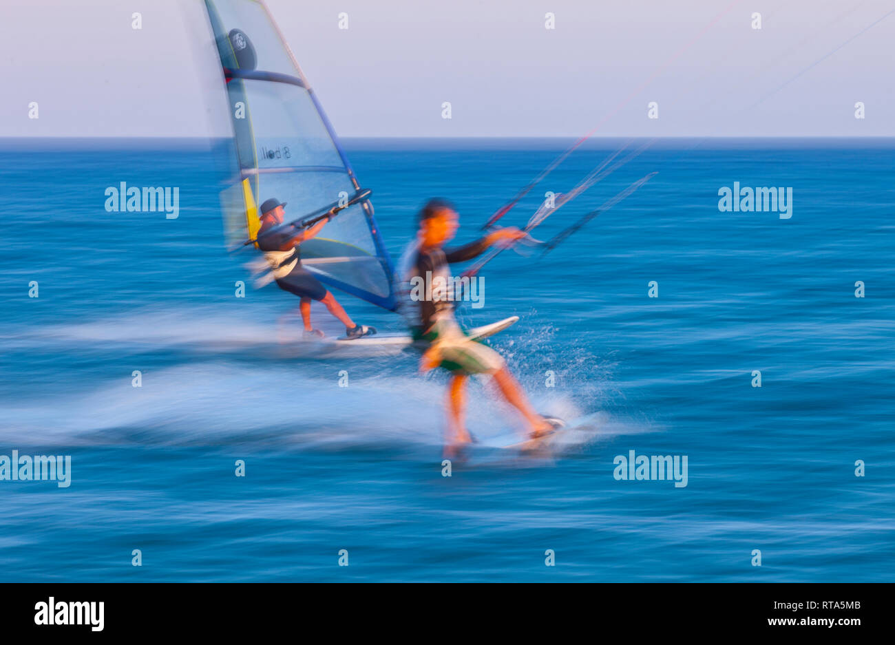 Windsurf. Prasonisi, Southern Coast, Rhodes Island, The Dodecanese ...