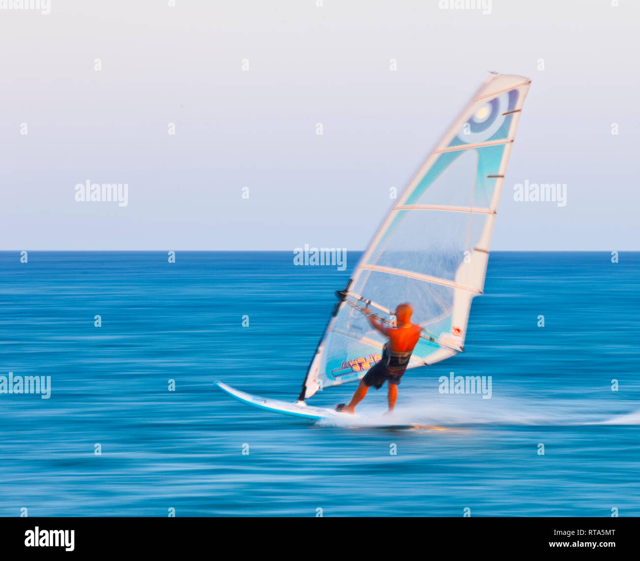 Windsurf. Prasonisi, Southern Coast, Rhodes Island, The Dodecanese ...