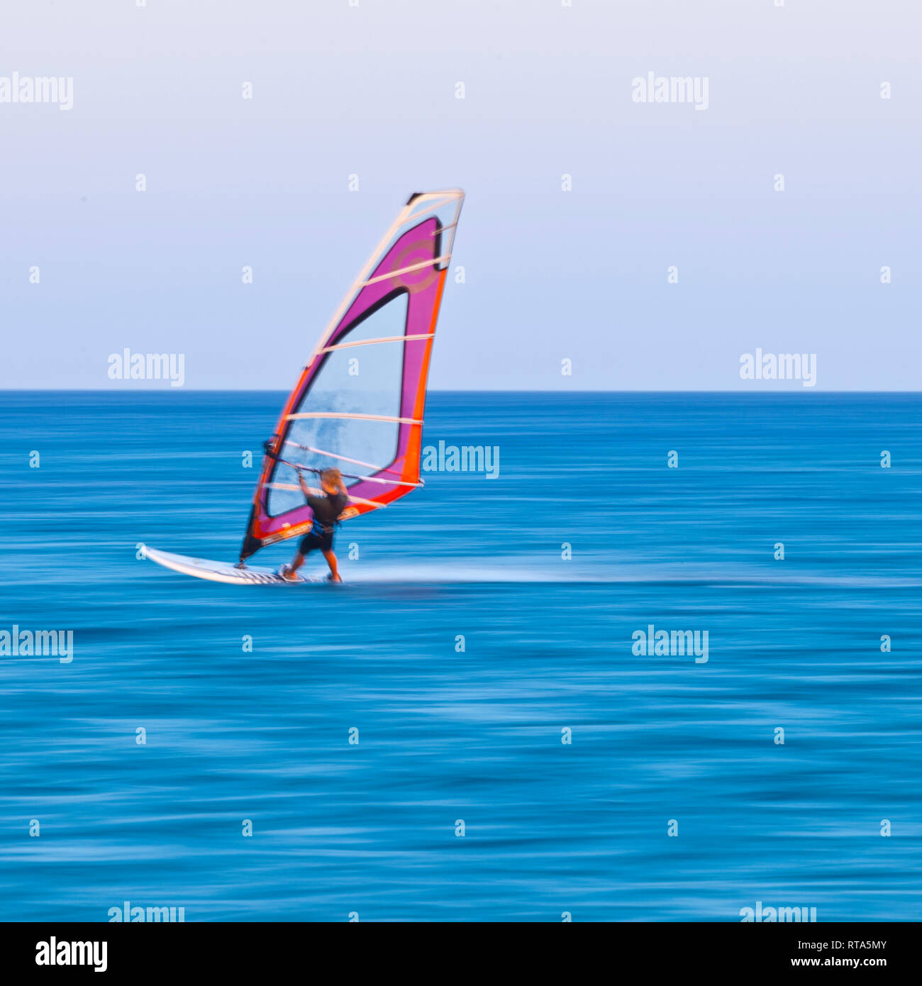 Windsurf. Prasonisi, Southern Coast, Rhodes Island, The Dodecanese ...