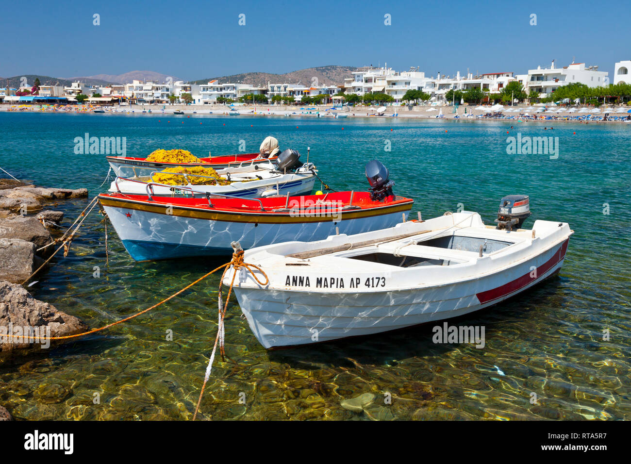 Haraki Bay. East Coast, Rhodes Island, The Dodecanese Archipelago ...
