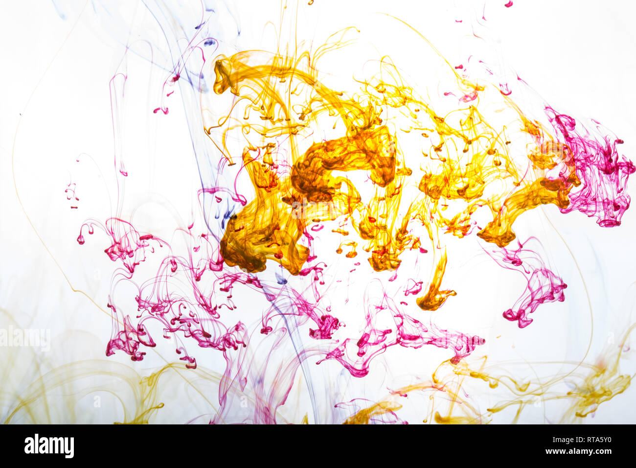 Acrylic colors and ink in water. Abstract background Stock Photo - Alamy