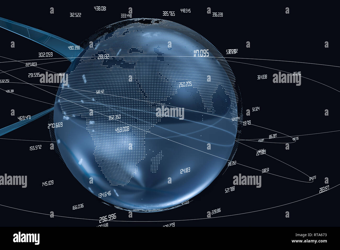 3d rendering, data and earth graphics Stock Photo - Alamy