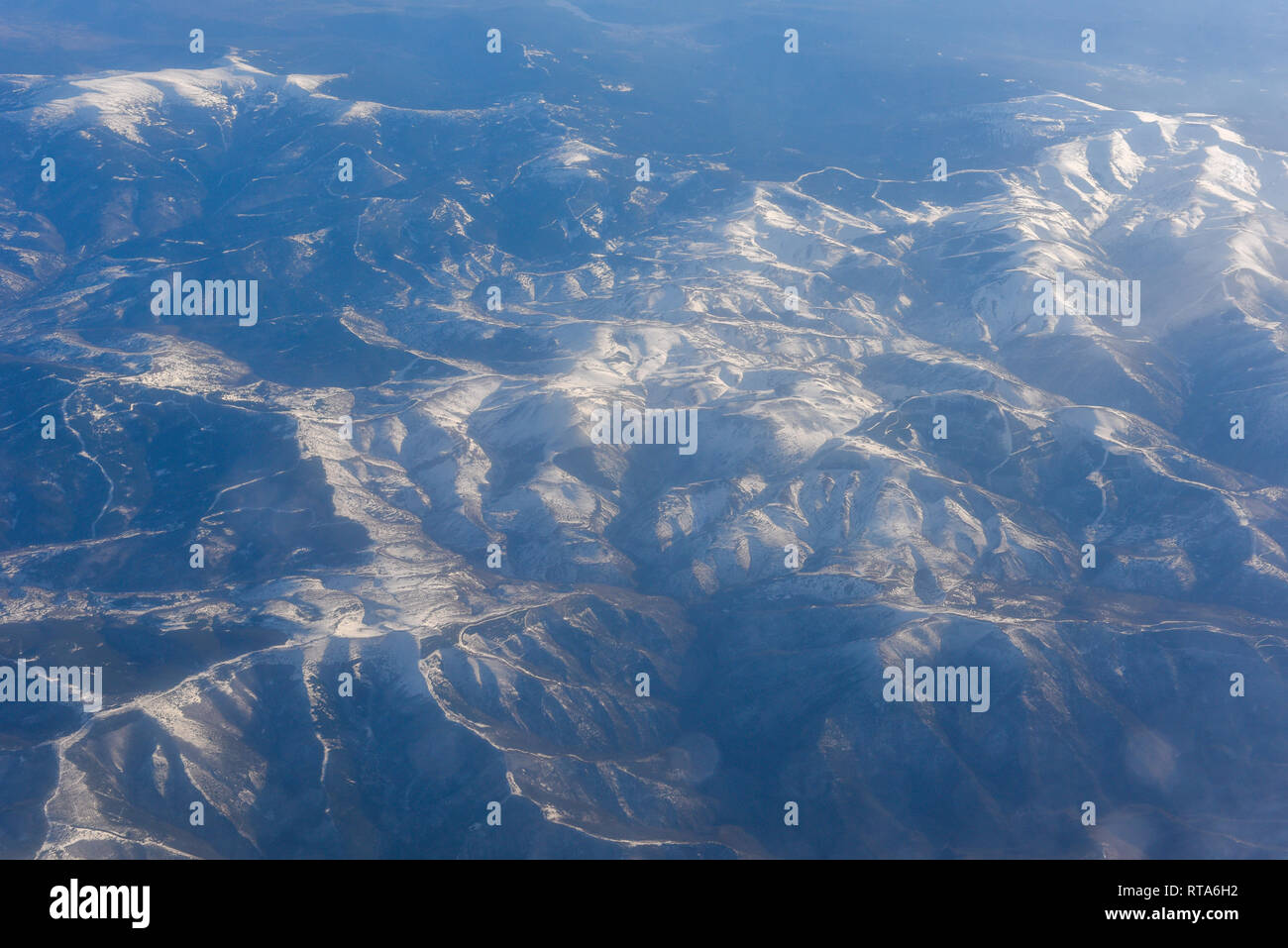 Aerial winter view of the Pyrenees Stock Photo - Alamy