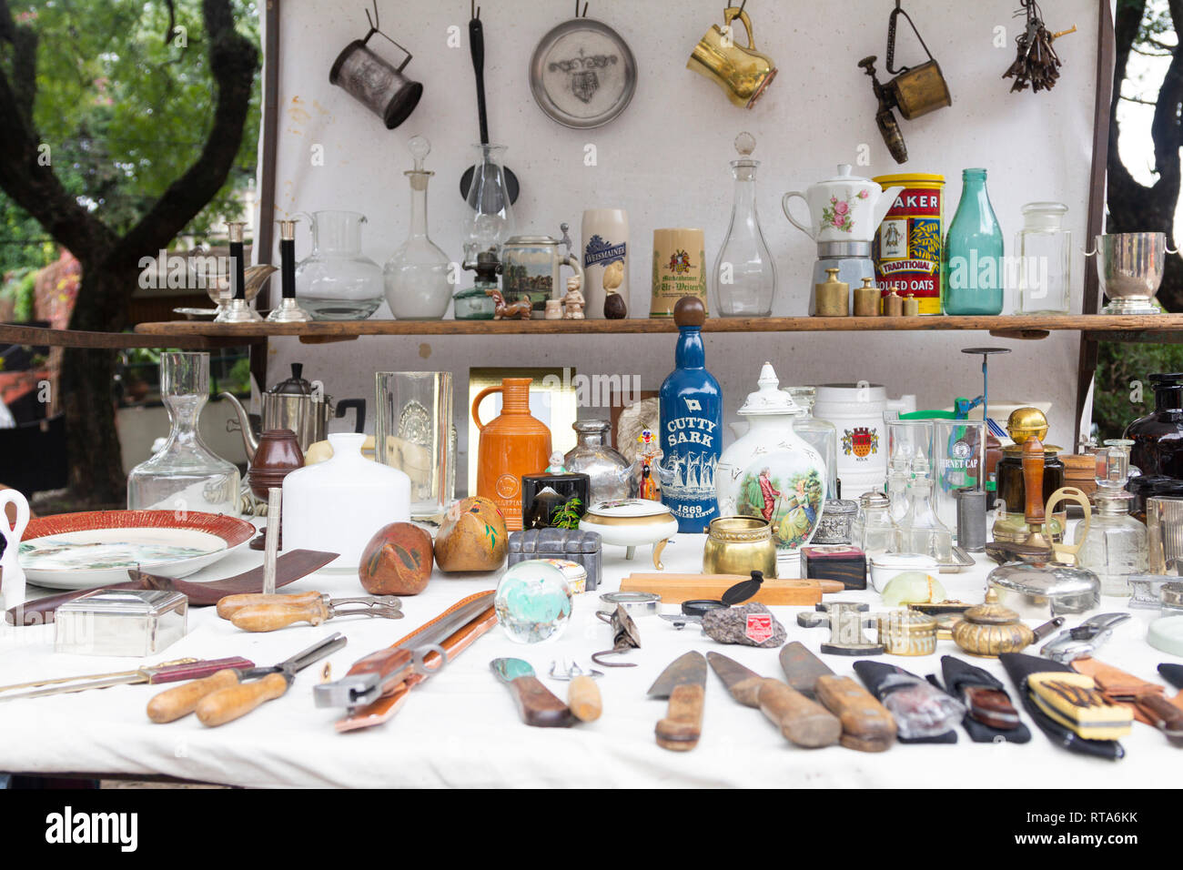 Buenos Aires State/Argentina 15/06/2014.Sale of crafts in Feria ...