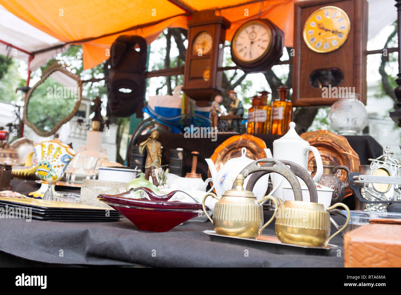 Buenos Aires State/Argentina 15/06/2014.Sale of crafts in Feria ...