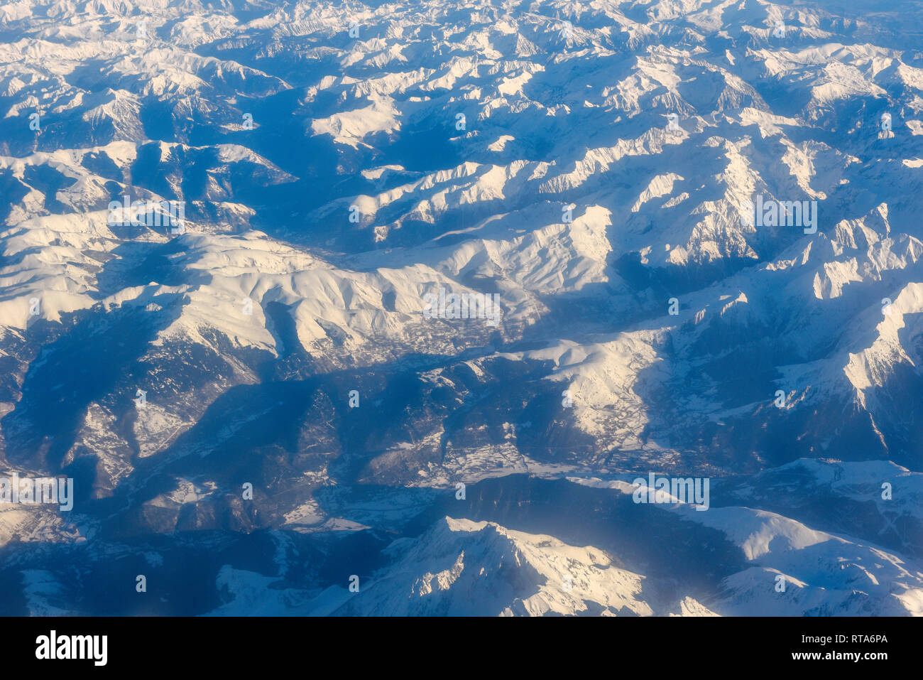 Aerial winter view of the Pyrenees Stock Photo - Alamy