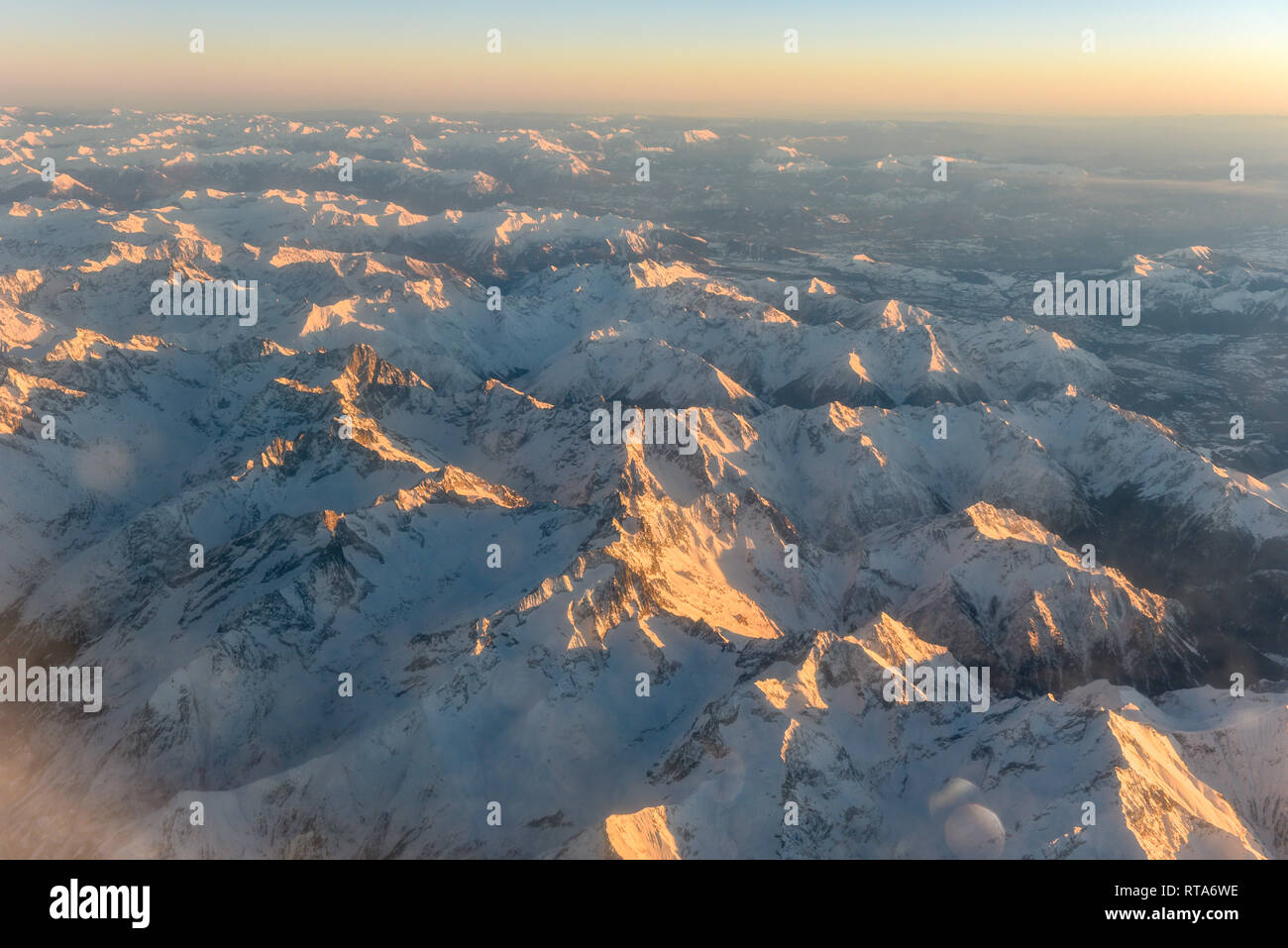 Swiss alps winter flight hi-res stock photography and images - Alamy