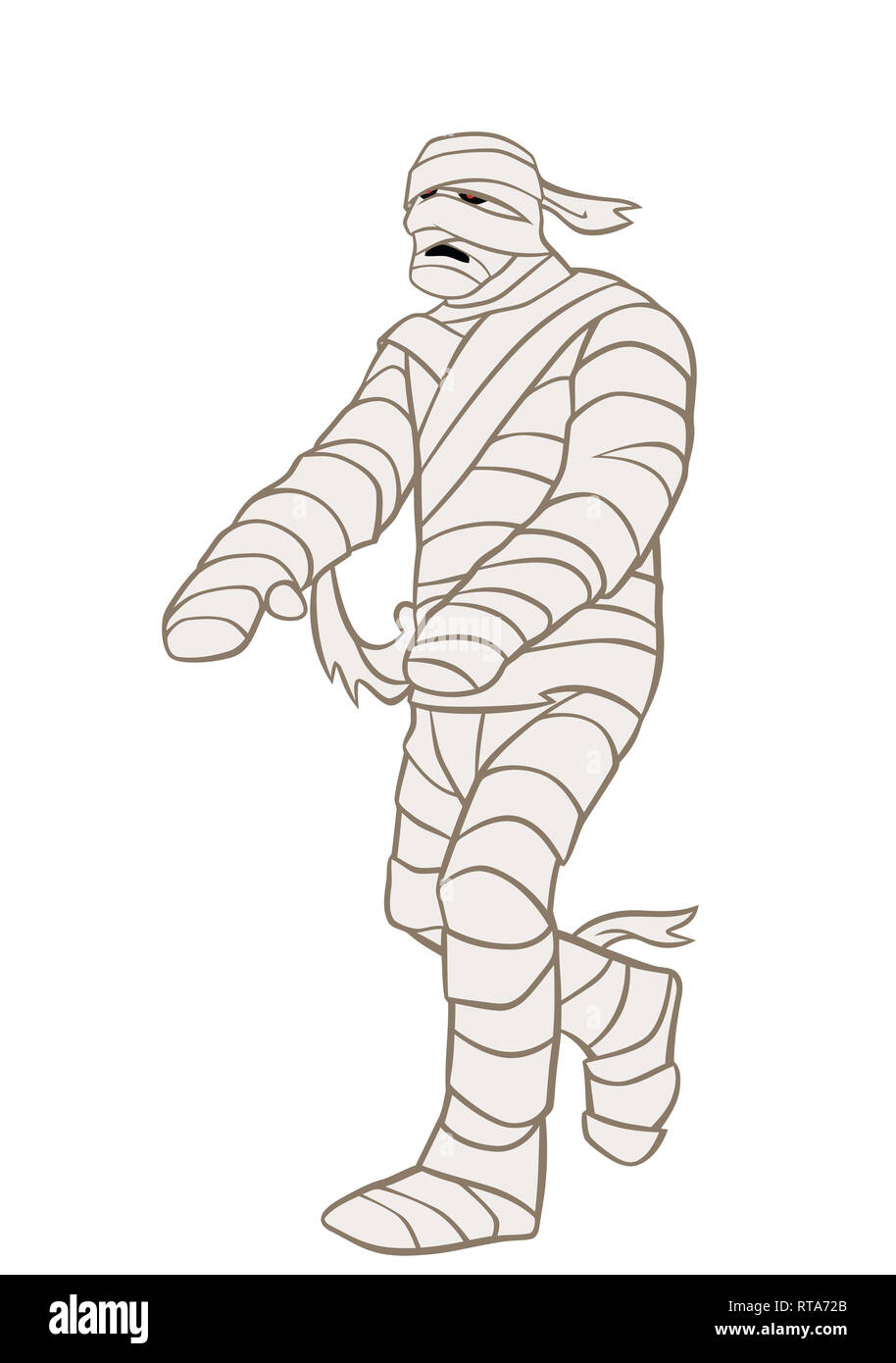 mummy standing egyptian dead horror illustration Stock Photo - Alamy