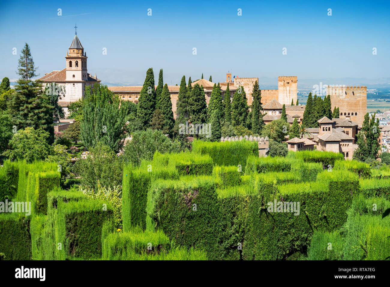 Generalife Gardens in Granada Andalusia Spain Stock Photo - Alamy