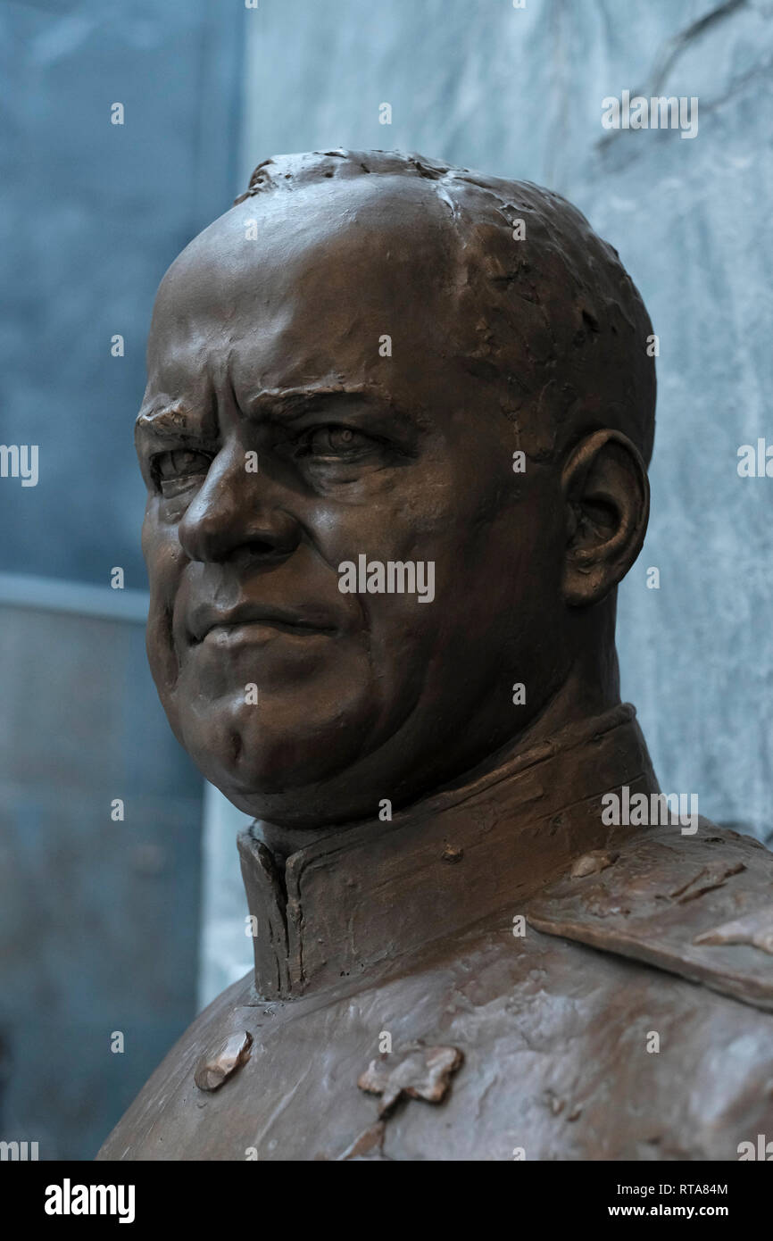 The bust of Soviet Red Army General Georgy Konstantinovich Zhukov which ...