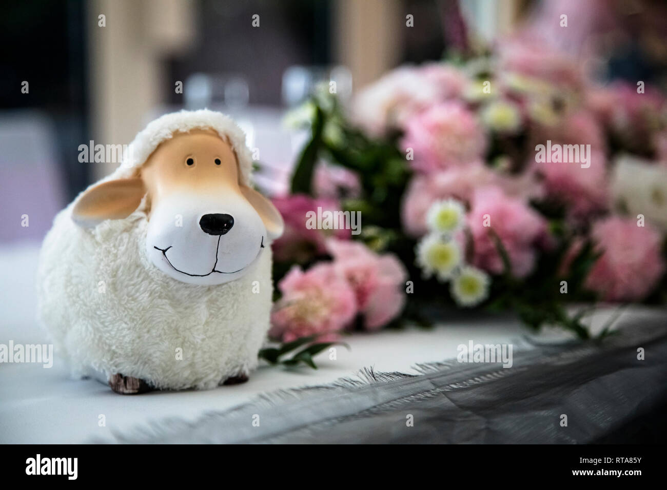 Sheep wedding decoration Stock Photo - Alamy