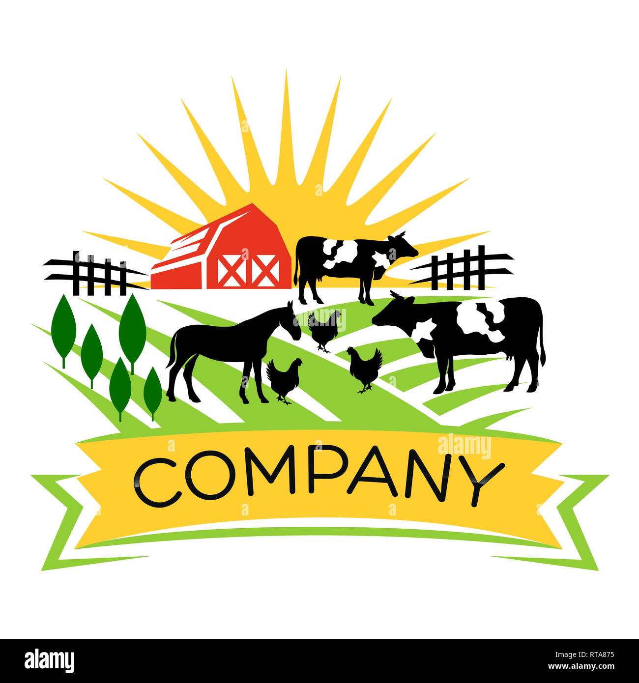 Farm logo hi-res stock photography and images - Alamy