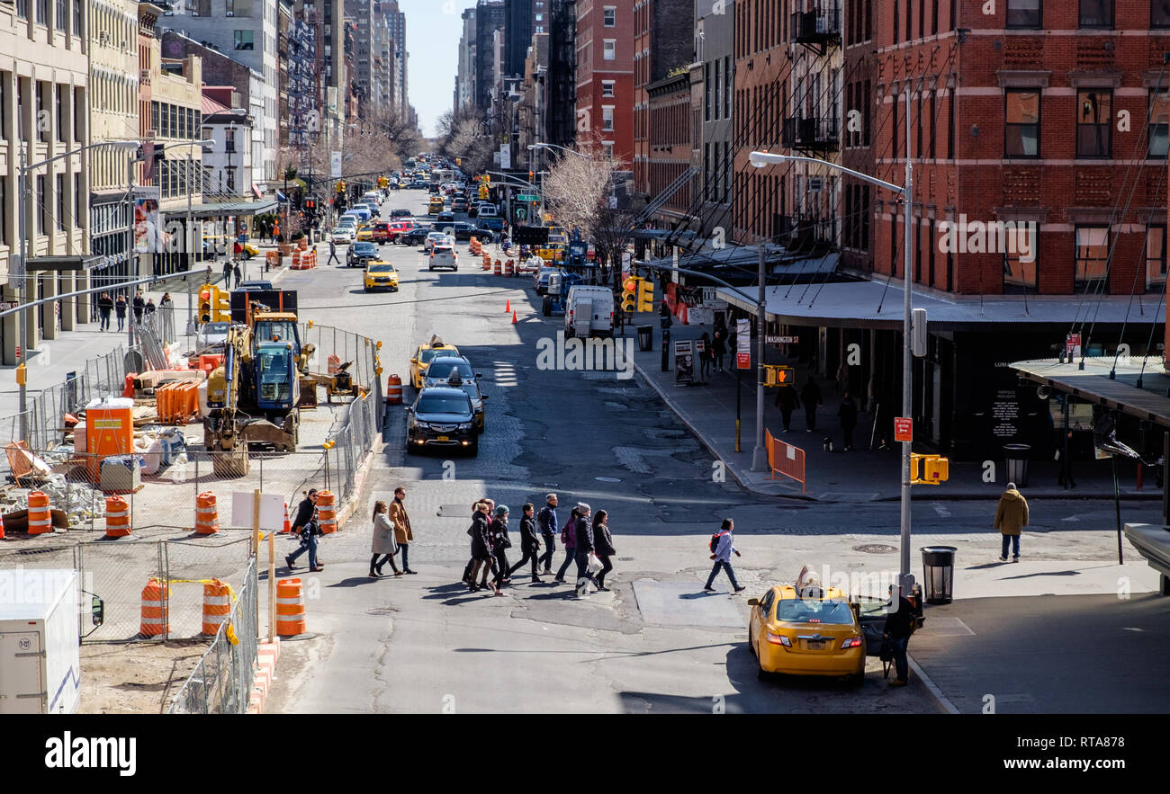 Elevated view of Meat packing district, New York City, with ... Elevated view of Meat packing district, New York City, with ...