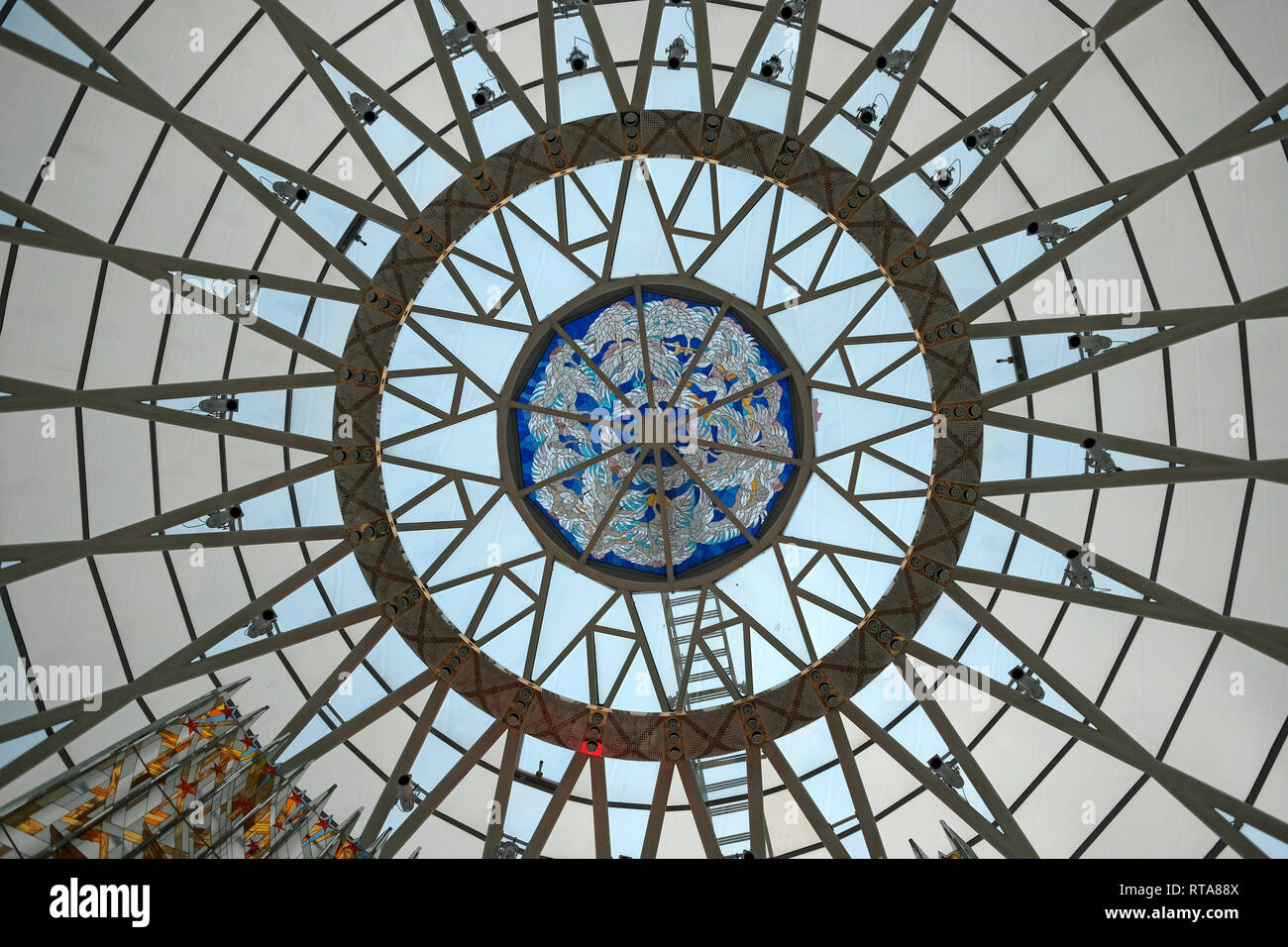 Glassed dome of the Remembrance Hall representing a glass dome of the ...