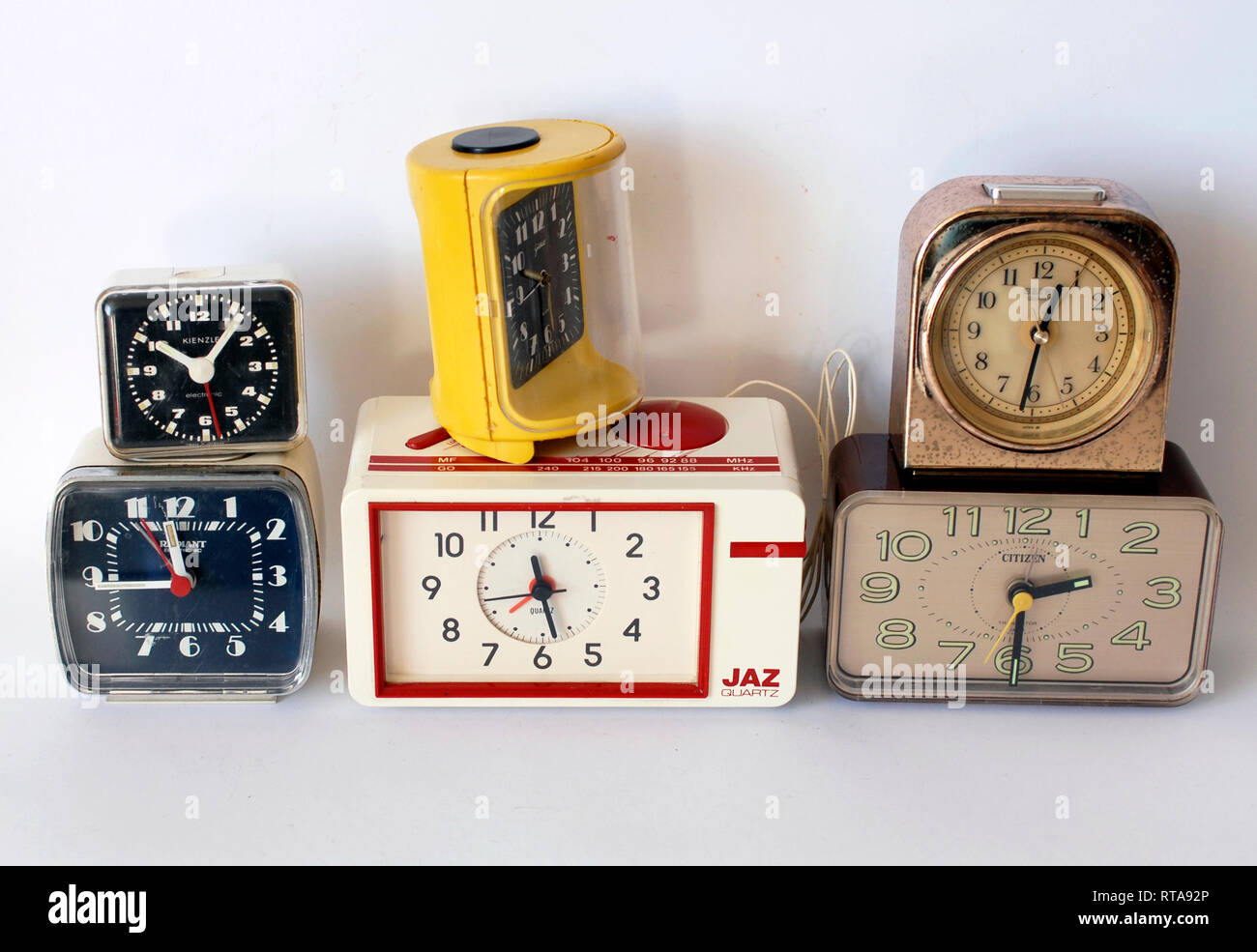 Set of vintage plastic watches from the seventies Stock Photo - Alamy