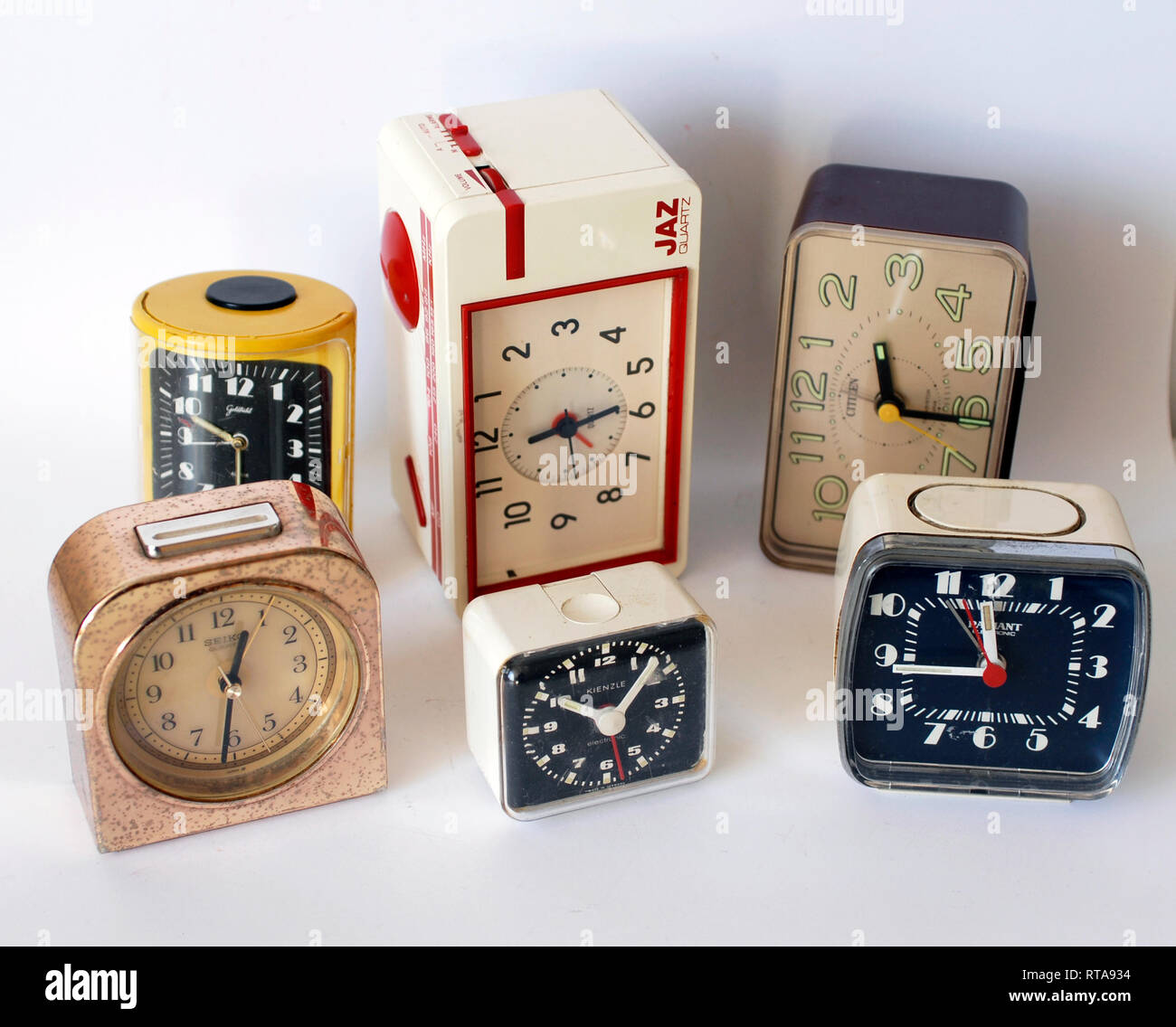 Set of vintage plastic watches from the seventies Stock Photo - Alamy