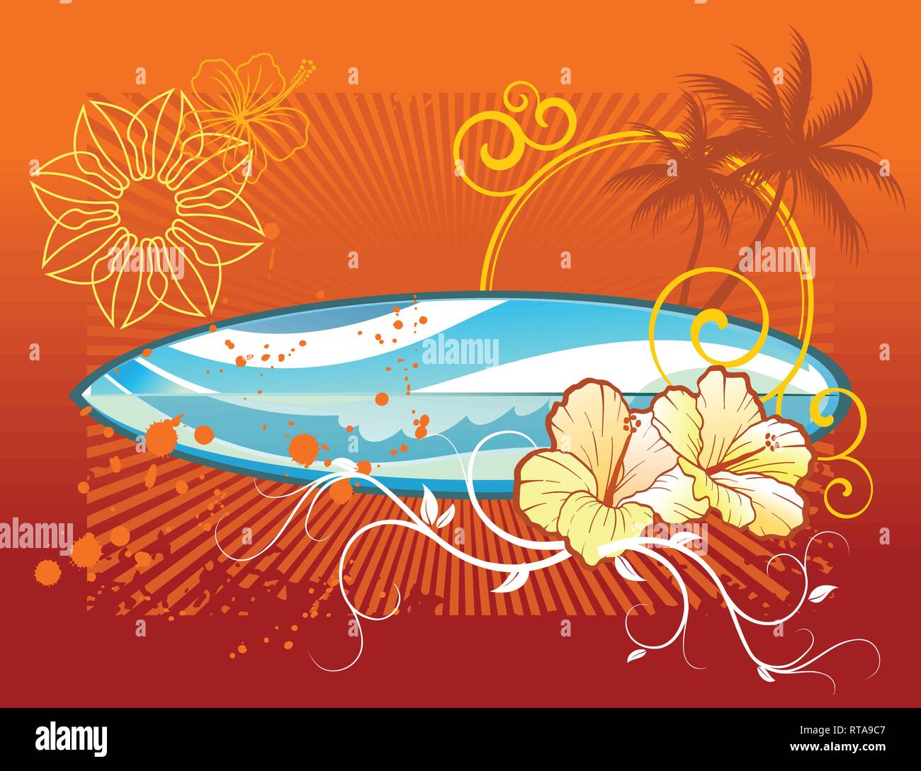 Surfing tee Stock Vector Images - Alamy