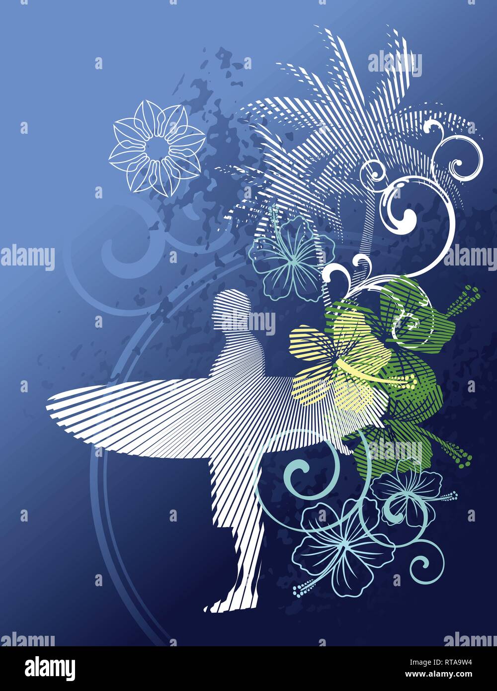 Surfing hawaii Stock Vector Images - Alamy