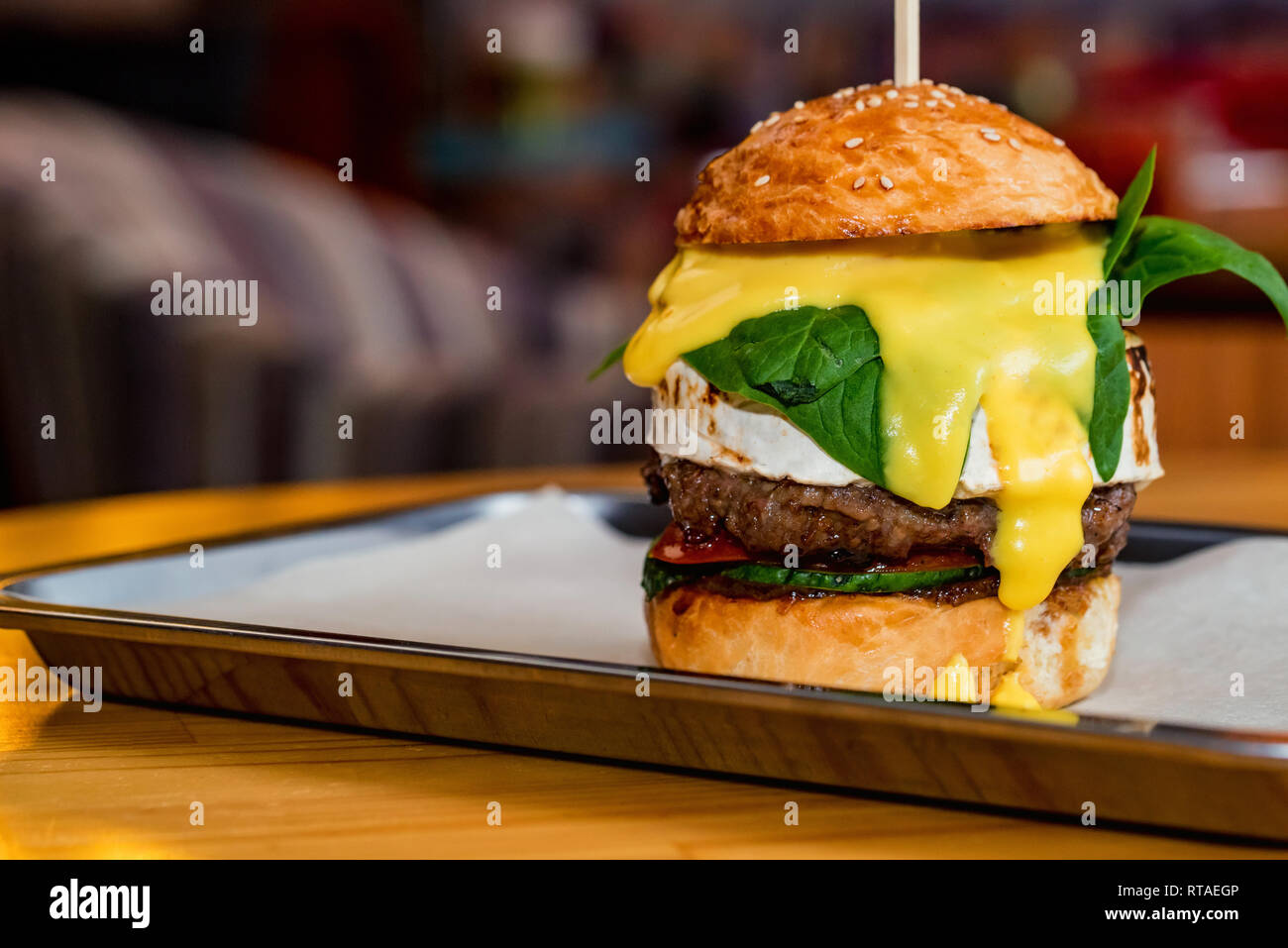 Tall hamburger hi-res stock photography and images - Alamy