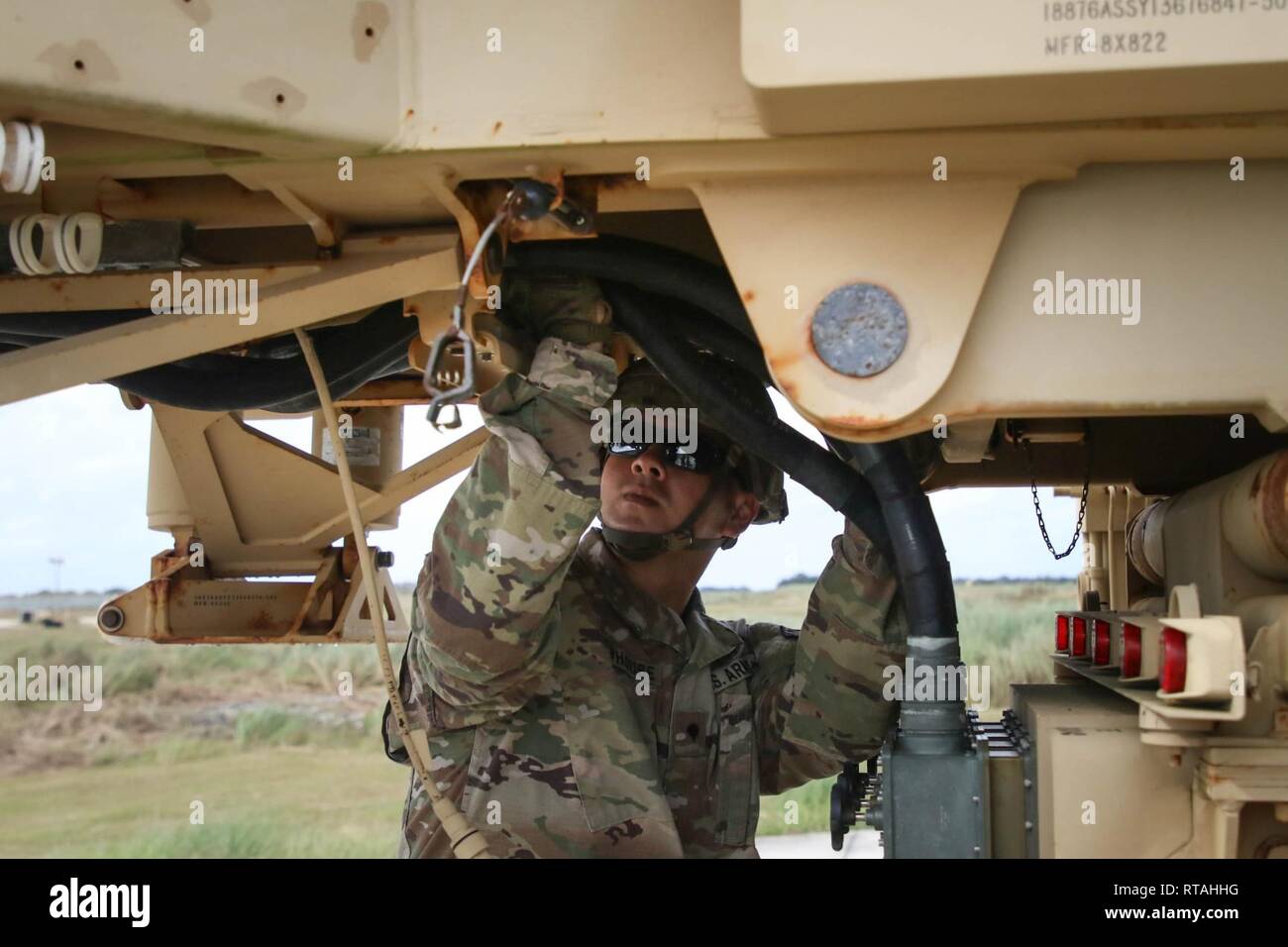 A Soldier with the 94th Army Air and Missile Defense Command performs ...