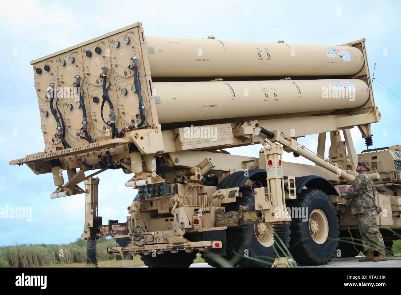 U.S. Army Specialist Samuel Newhouse assigned to the 94th Army Air and ...