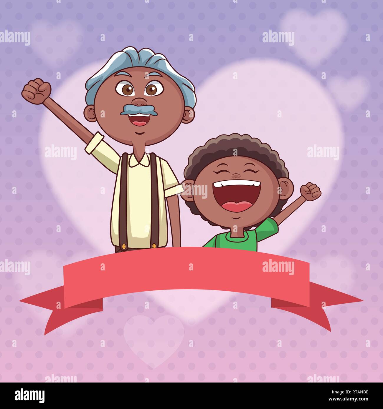 grandfather and grandson banner love Stock Vector Image & Art - Alamy