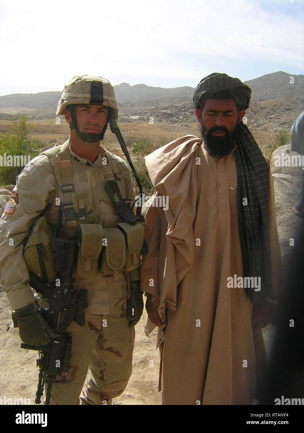 Maj. Tom Bostick in full battle dress during his deployment to ...
