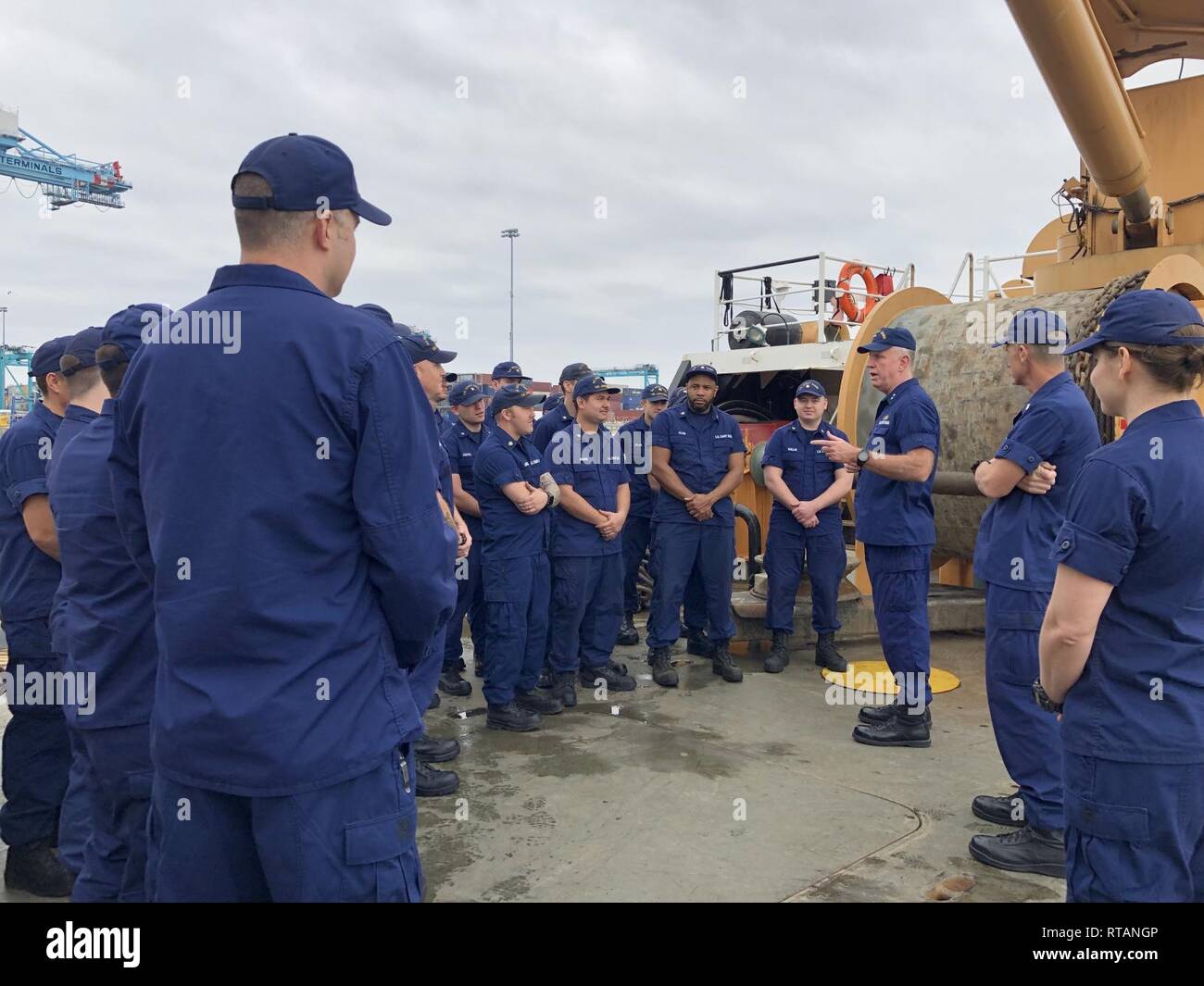 U.S. Coast Guard Rear Adm. Keith Smith, Fifth District commander, and ...