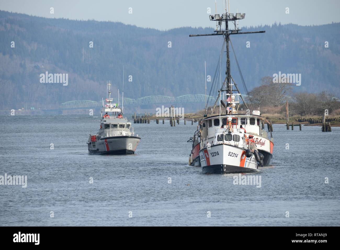 The crew of the 52-foot Motor Life Boat Triumph II, from Coast Guard ...