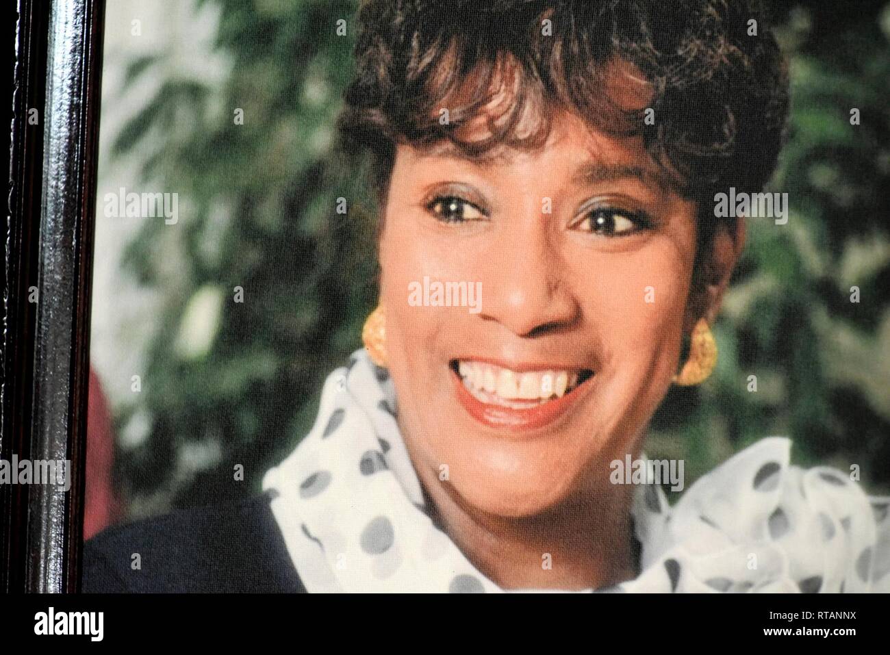 A portrait of U.S. Air Force Maj. Gen. (Ret.) Marcelite Harris is on ...