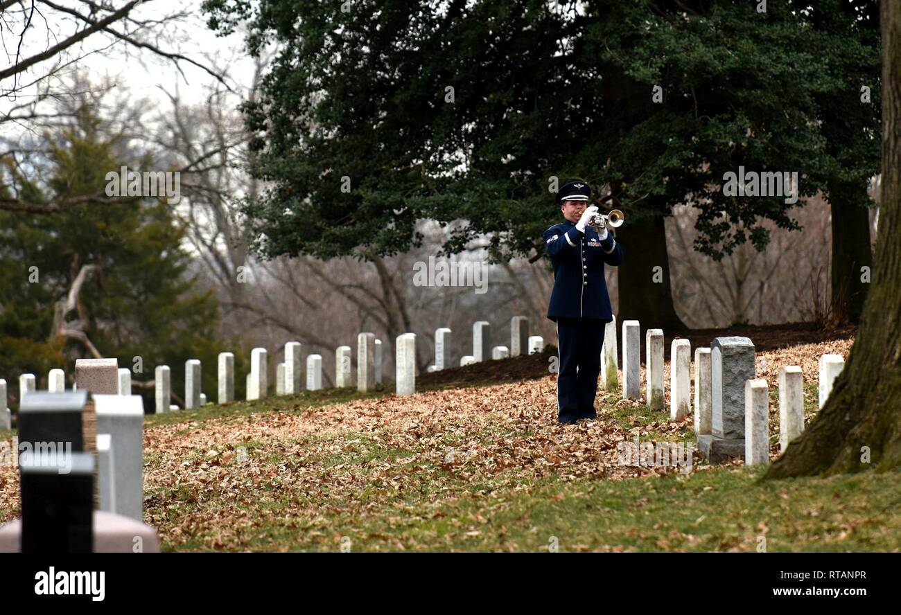 The U.S. Air Force Honor Guard performs full military honors during the ...