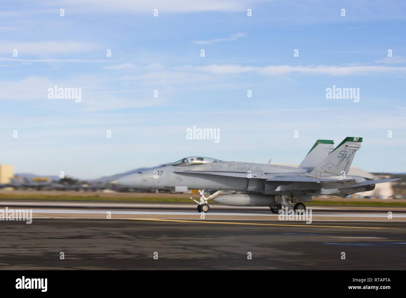 An F/A-18C Hornet with Marine Fighter Attack Training Squadron (VMFAT ...