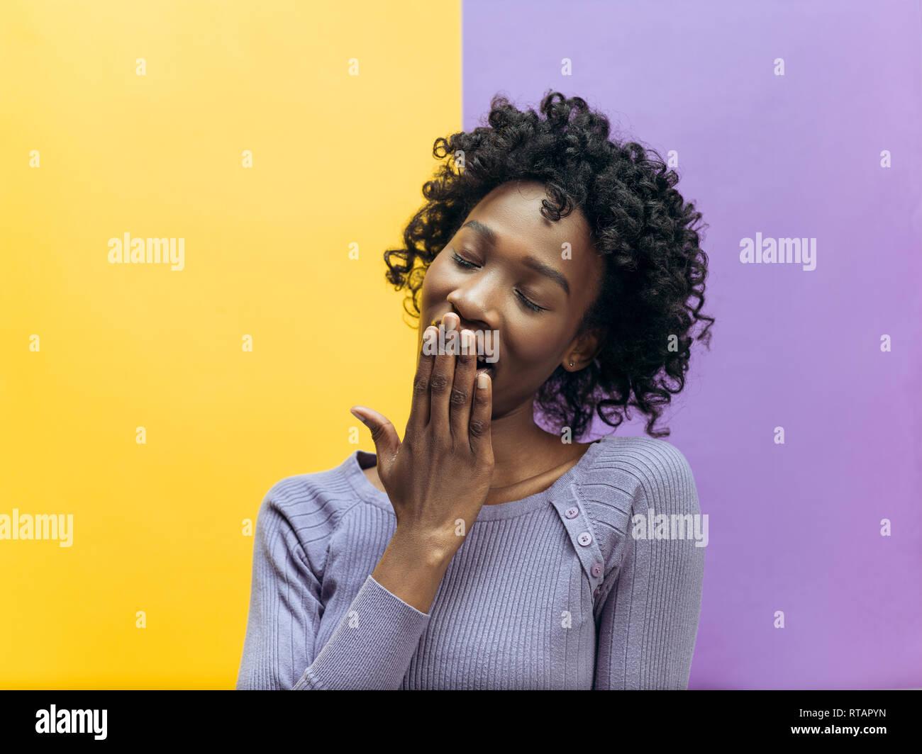 I am tired of everything. Bored woman. Boring, dull, tedious concept ...