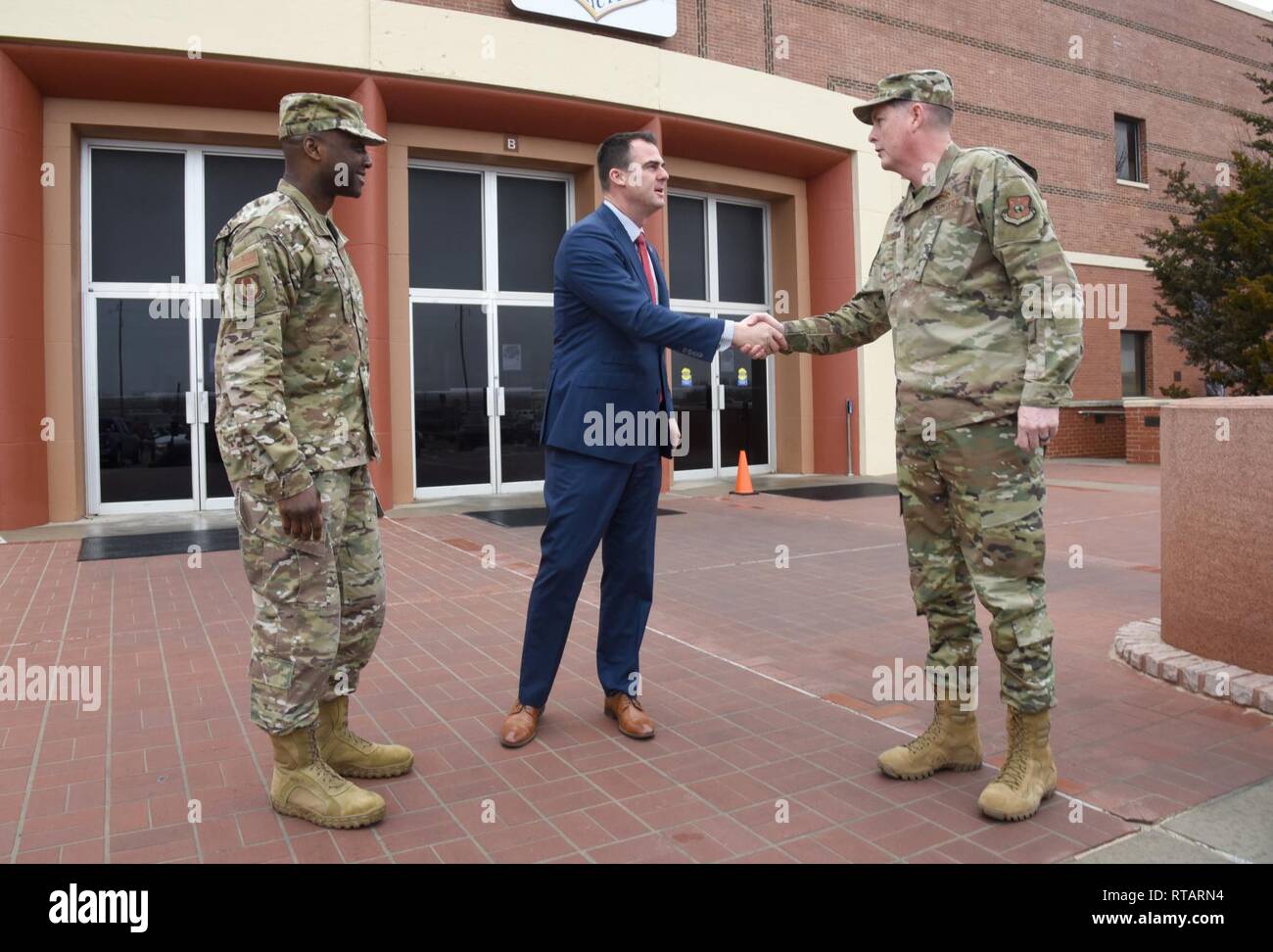 The Honorable Kevin Stitt, Governor of Oklahoma, center, was given a ...