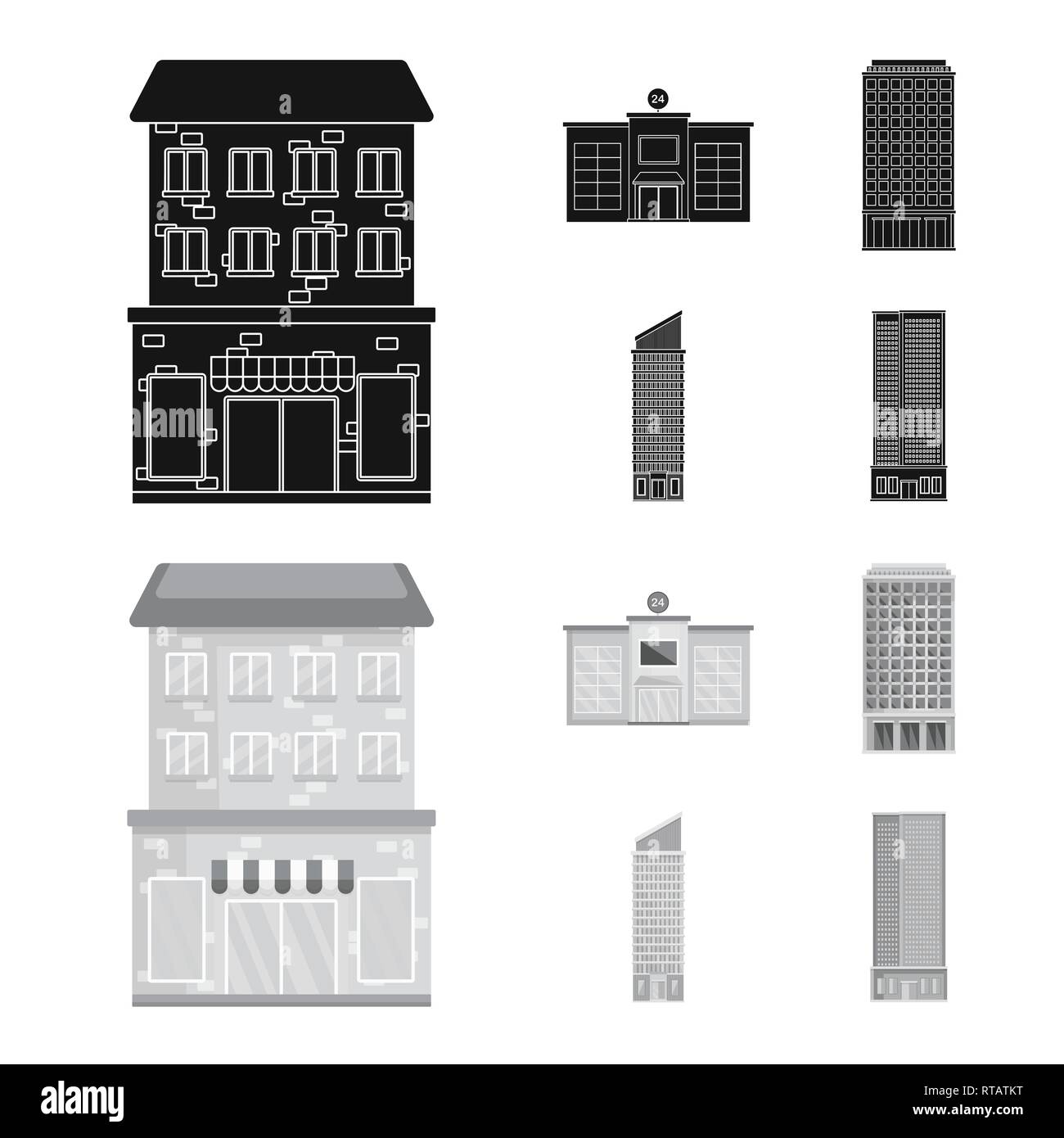 Vector design of municipal and center logo. Collection of municipal and ...