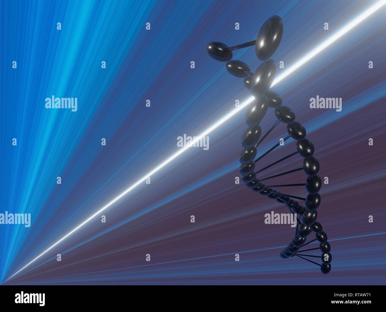 DNA molecules on a beautiful background 3D illustration Stock Photo - Alamy