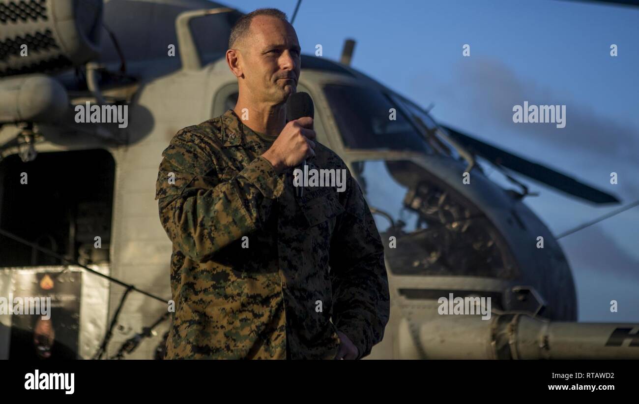 ARABIAN SEA – U.S. Marines Col. Chandler S. Nelms, commanding officer ...