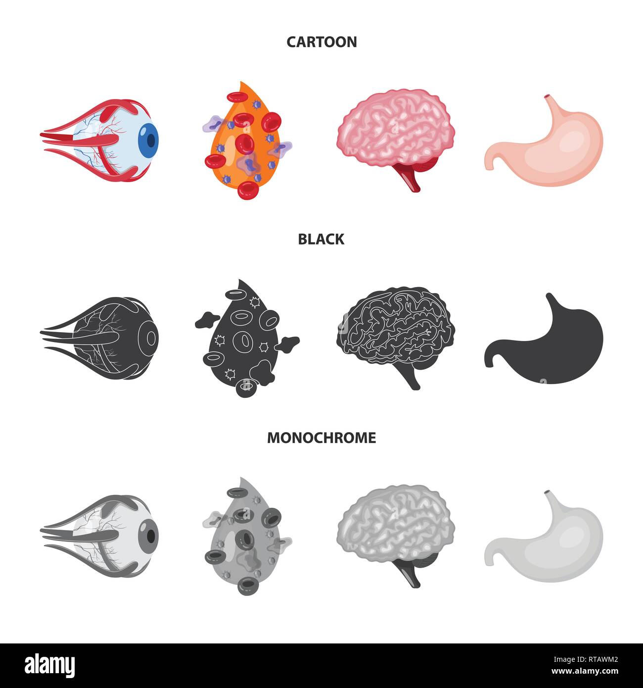 Vector design of biology and scientific sign. Collection of biology and ...