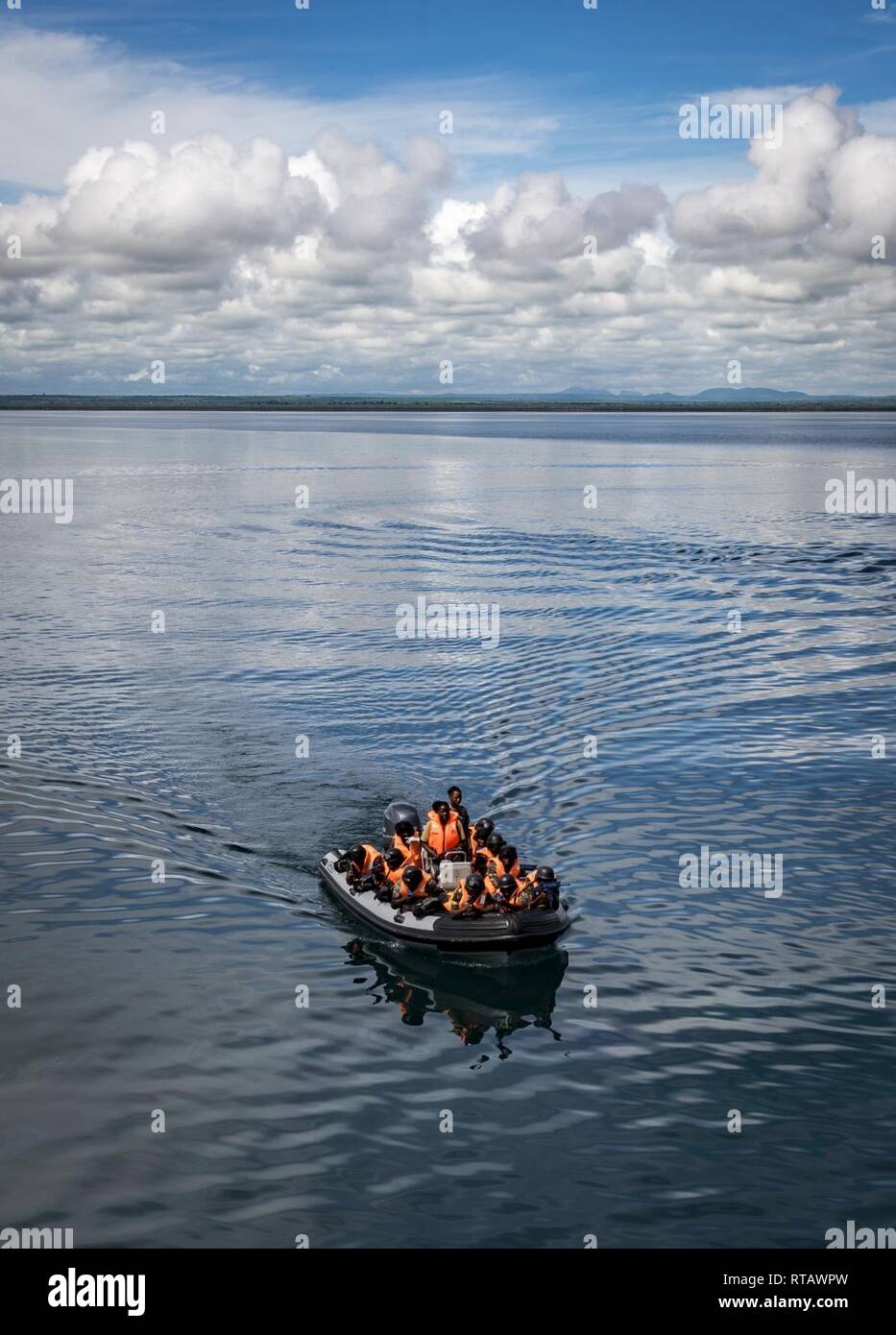 PEMBA, Mozambique (Feb. 4, 2019) Military members from the Tanzania ...