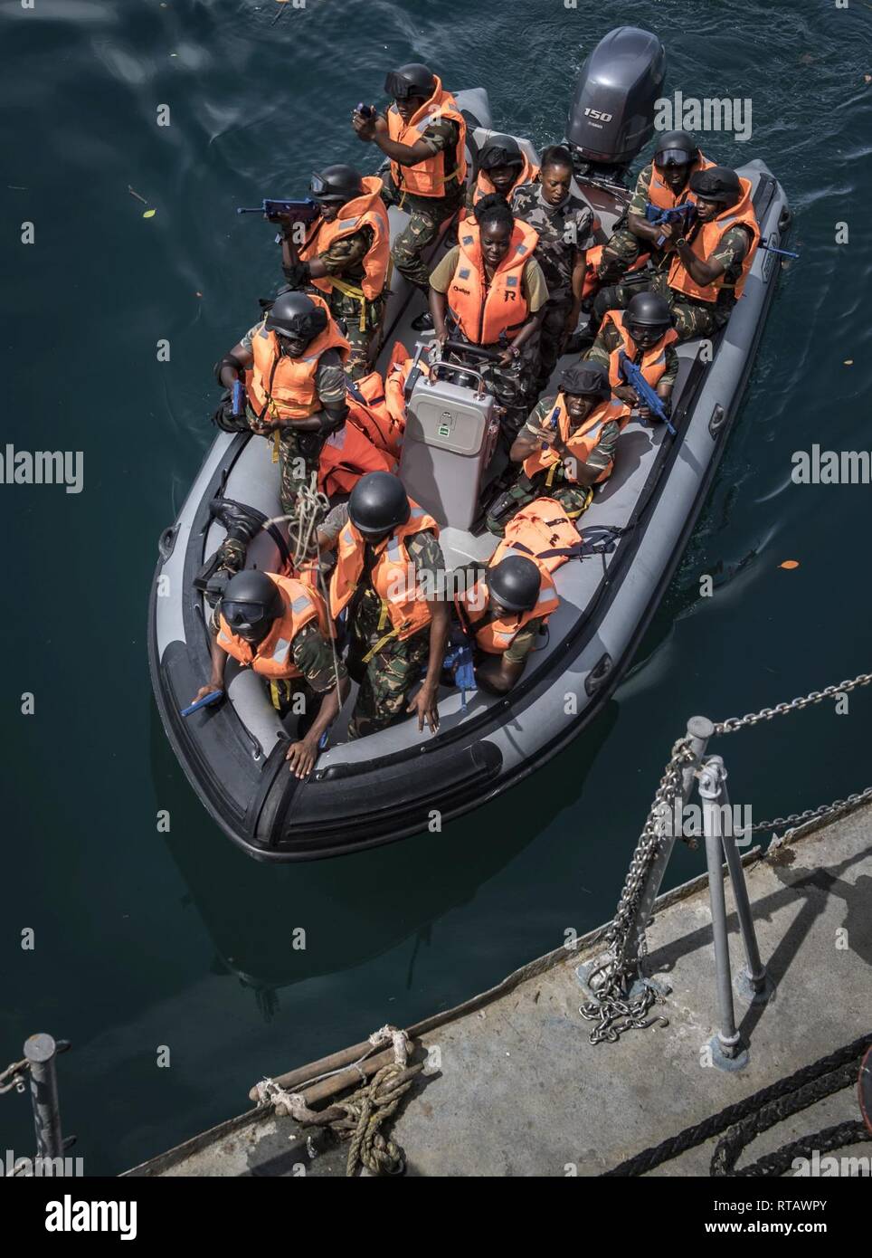 PEMBA, Mozambique (Feb. 4, 2019) Military members from the Tanzania ...