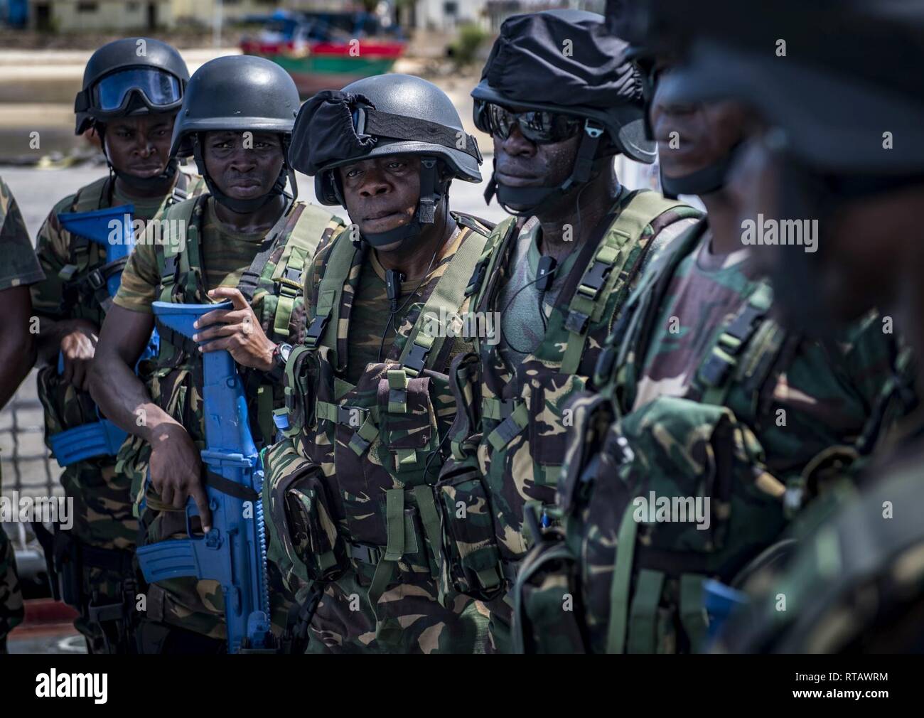 PEMBA, Mozambique (Feb. 4, 2019) Military members from the Tanzania ...