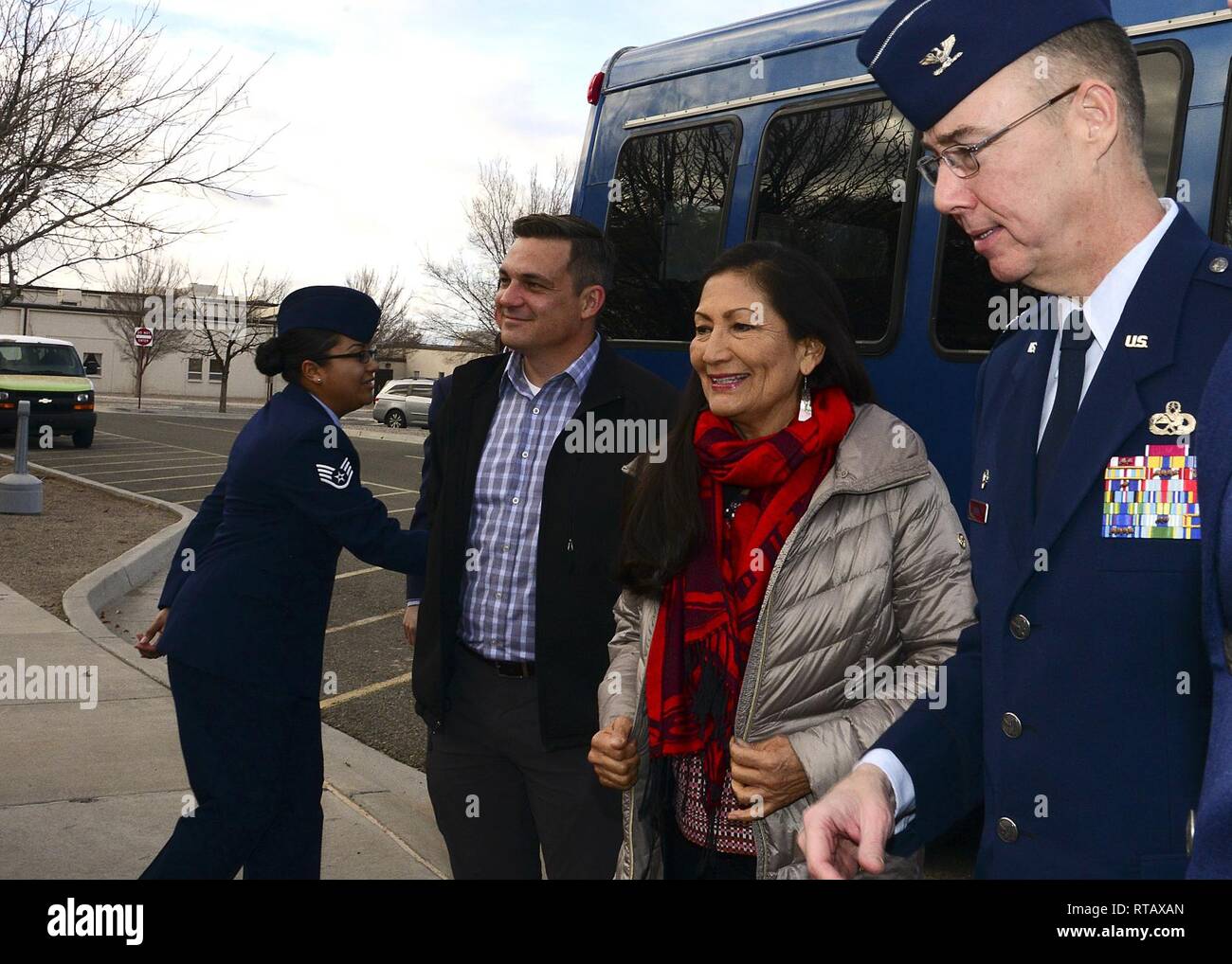 U.S. Congresswoman Deb Haaland of New Mexico meets with Col. Richard ...