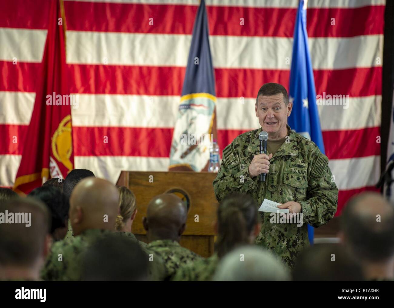 CAMP LEMONNIER, Djibouti - Chief of Navy Reserve Vice Adm. Luke M ...
